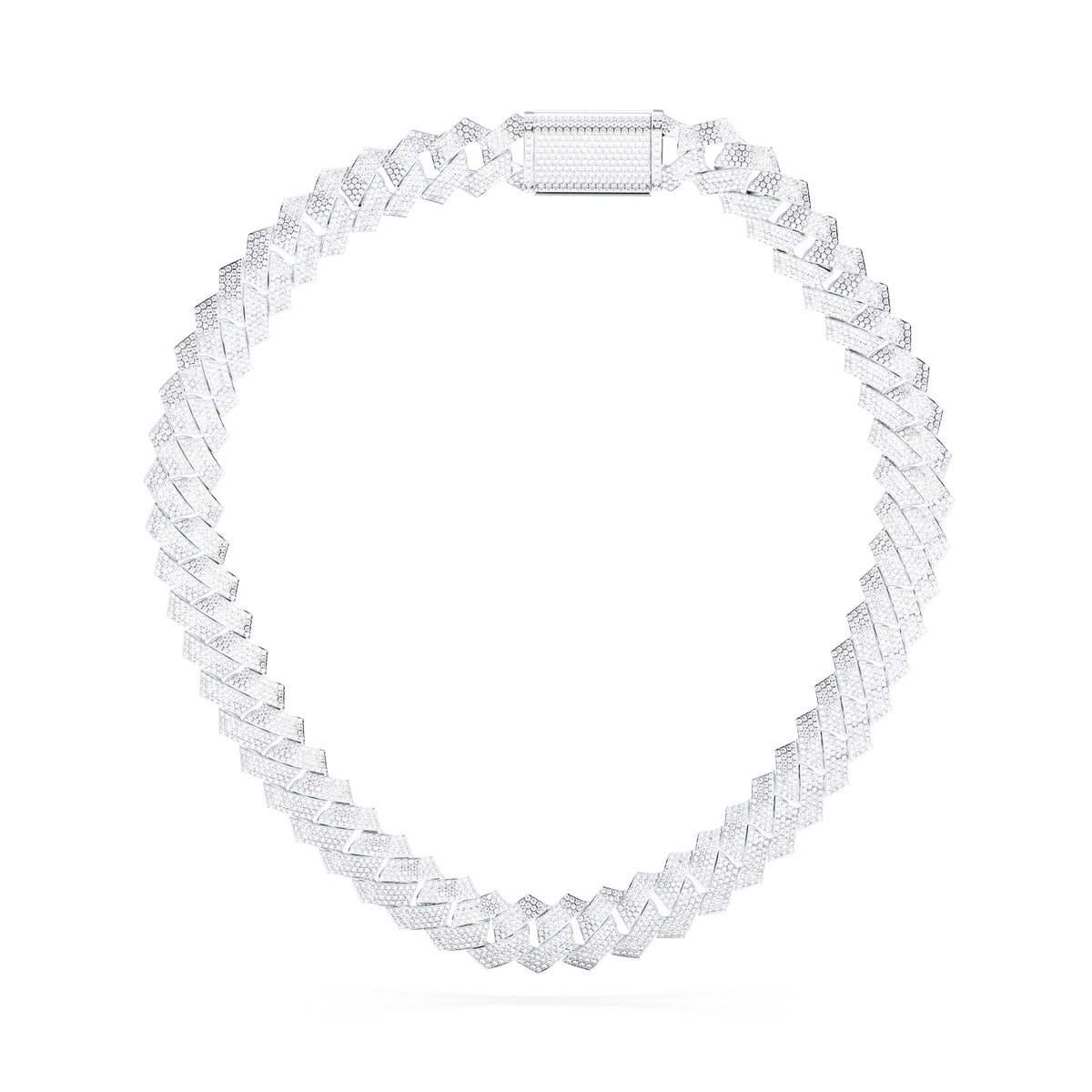 26.00 CT Round Brilliant Cut Lab Grown Diamond Cuban Link Chain Hip Ho ...