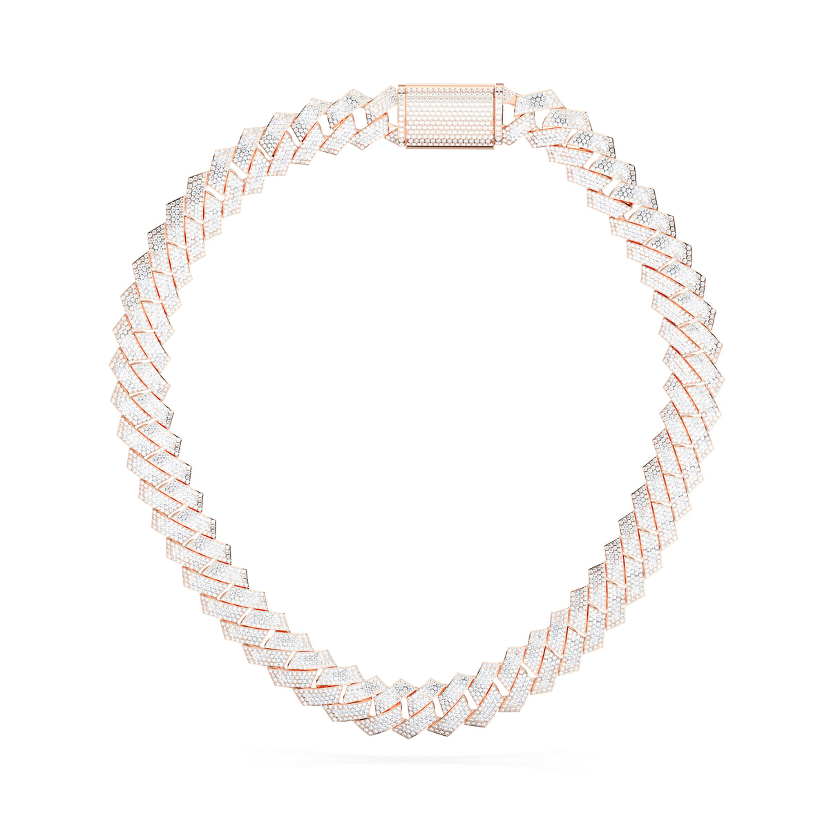 26.00 CT Round Brilliant Cut Lab Grown Diamond Cuban Link Chain Hip Ho ...